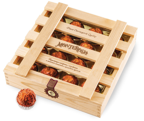 Конфеты хрустящие Монтерош с нежным шоколадно-ореховым вкусом и ...