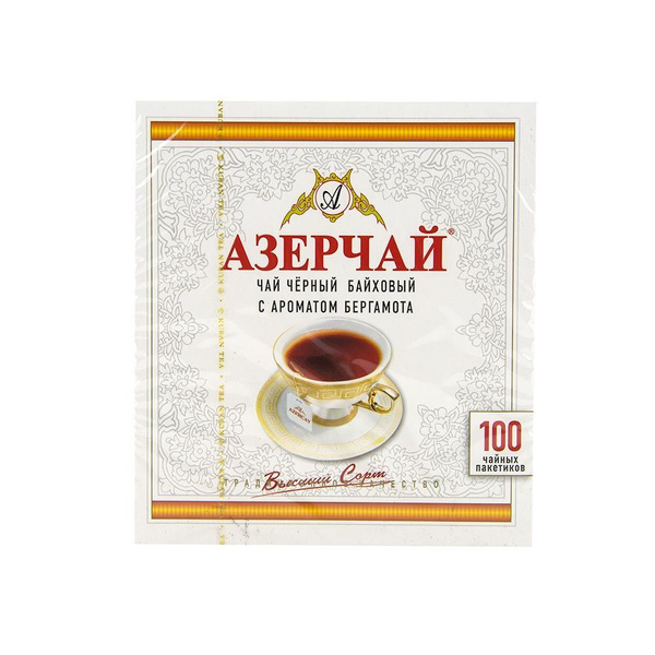 Азерчай Черный чай в пакетиках байховый чай с бергамотом ...