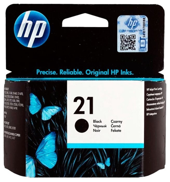 Расходник для печати HP (№21) Black (C9351AE), Черный (black), оригинал ...