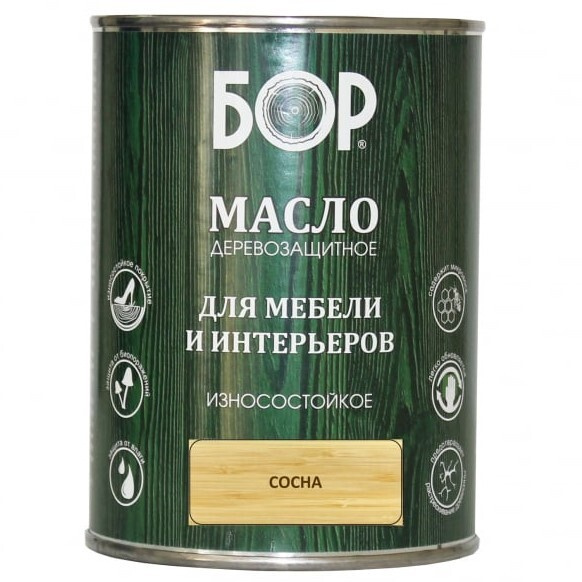 Масло для дерева, мебели и интерьеров Сосна 0,64кг, 1л БОР — купить в ...