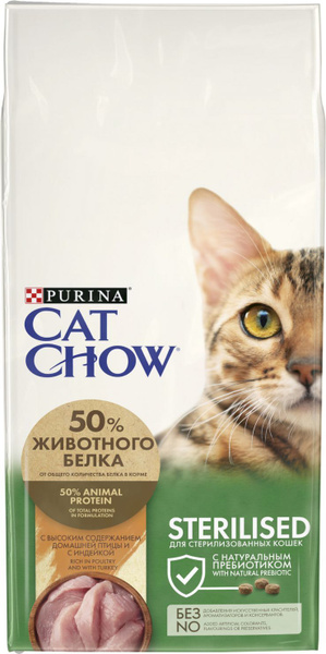 Сухой корм для кошек Cat Chow Sterilised для стерилизованных, с ...