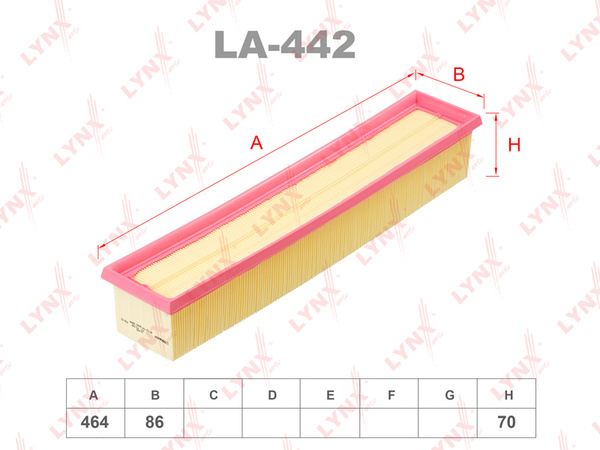 Фильтр воздушный LYNXauto LA-442 - купить по выгодным ценам в интернет-магазине OZON (713213029)