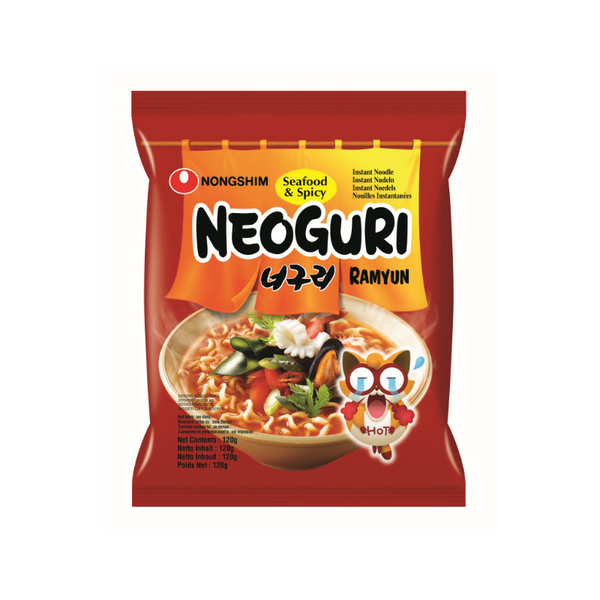 Лапша быстрого приготовления острая со вкусом морепродуктов Nongshim ...