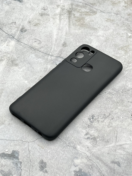 Чехол для INFINIX HOT 12i (черный), Матовый, качественный силикон ...