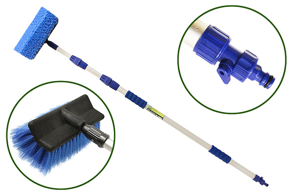 Щетка для мытья телескопическая 3-х секционная L-135-300см (усиленная ...