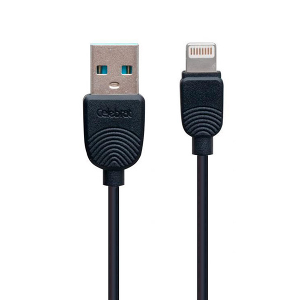 Кабель Apple Lightning Celebrat Кабель Usb Sky 2i 2 1a Fast Charge 1 м резиновый круглый