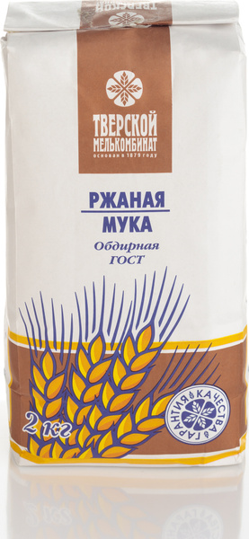 Мука ржаная хлебопекарная обдирная "Тверской мелькомбинат", 2,0 кг ...