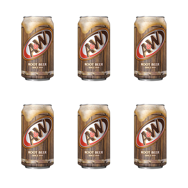 Газированный напиток A&W Root Beer, 355 мл х 6 шт - купить с доставкой по выгодным ценам в ...