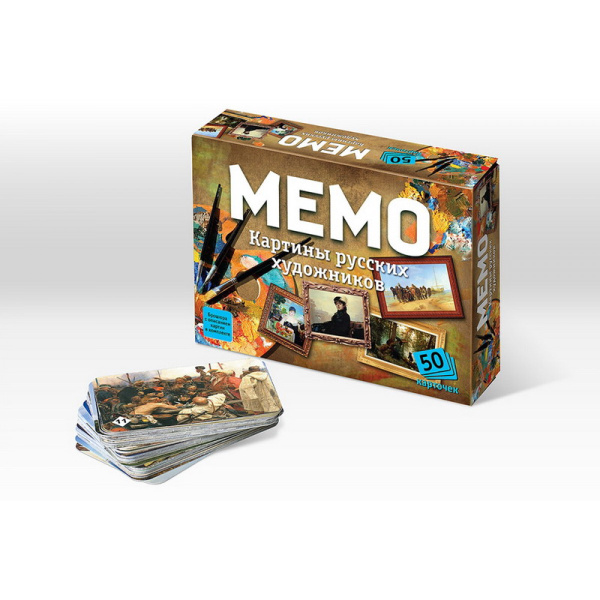 Настольная игра Нескучные игры Мемо Картины русских художников (50 ...