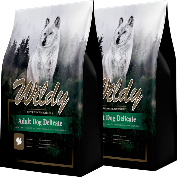 Сухой корм WILDY ADULT DOG DELICATE для взрослых собак всех пород с ...