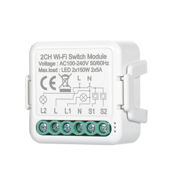 Wi-Fi Smart Light Switch Module APP Дистанционное управление Голосовое ...