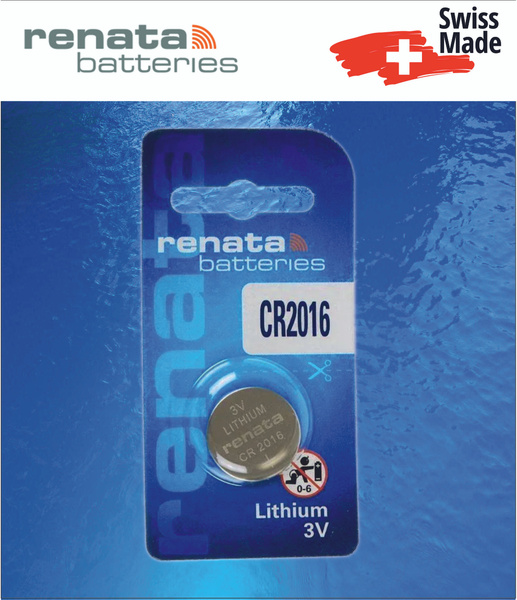 Renata Батарейка CR2016, Литиевый тип, 3 В, 1 шт - купить с доставкой по выгодным ценам в ...