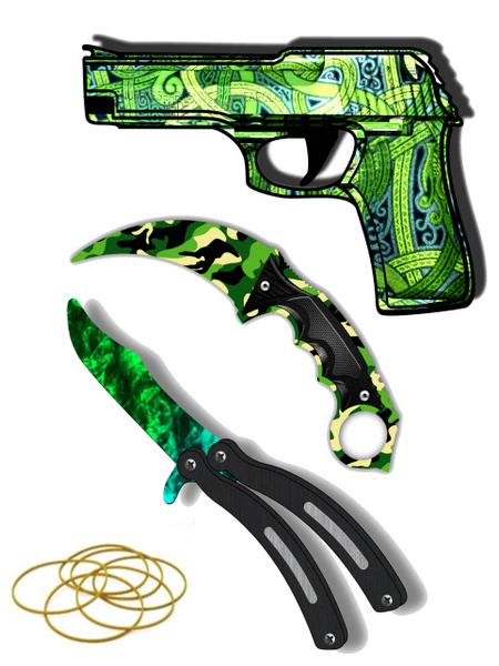 Пистолет резинкострел в стиле игры CS:GO 15 - купить с доставкой по выгодным ценам в интернет ...