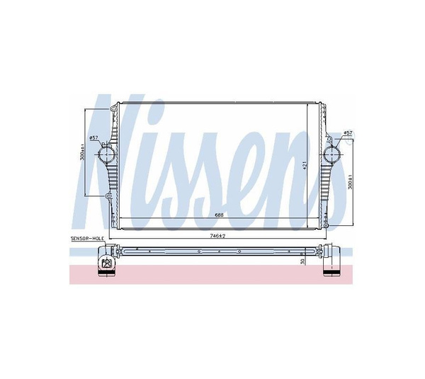 Интеркулер VOLVO S80 TS, XY 2.4 D5 98-06 - NISSENS арт. 969001 - купить ...