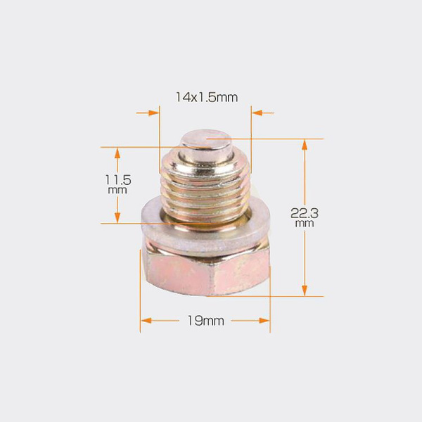 Болт маслосливной с магнитом (с шайбой) VAG 14x1.5mm - купить с ...