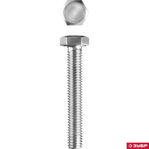 Характеристики ЗУБР Болт M6 x 30 мм, головка: Шестигранная, 6 шт. подробное описание товара ...