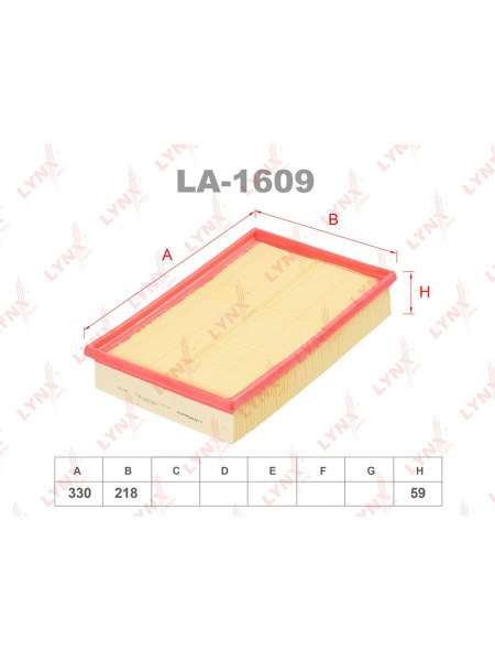 Фильтр воздушный LYNXauto LA-1609 - купить по выгодным ценам в интернет-магазине OZON (765992894)