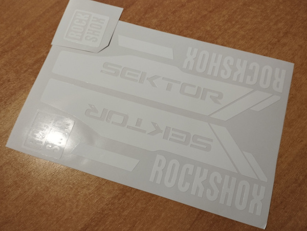 Наклейки Rock shox Sektor на вилку для велосипеда, rockshox белый, MTB ...