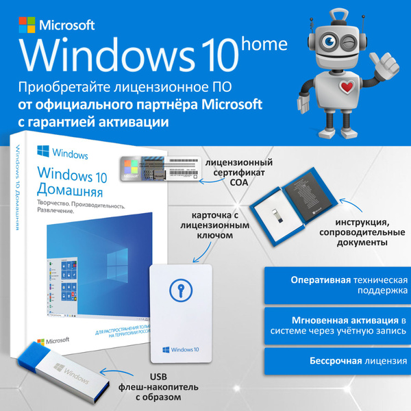 Microsoft Windows 10 Home (Домашняя) BOX (32/64-bit) купить на OZON по ...