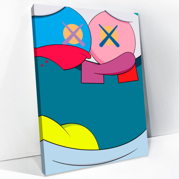 Картина KAWS BOB EYE Кавс Глаза Боб на холсте 100х70см купить c ...
