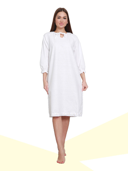 Ночная сорочка Женский KeSoo с сорочкой Текстиль, размер 42 Однотонный ...