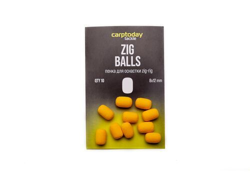 Пенка для оснастки зиг риг Carptoday Tackle Zig Balls желтые, карповая рыбалка, пенка для ...