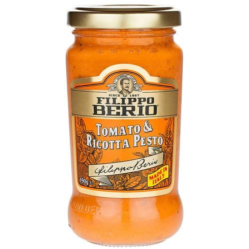 Соус Filippo Berio Песто с томатами и сыром рикотта, 190 г - купить с ...