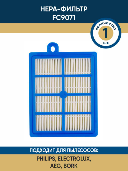 HEPA фильтр ReFill моющийся для Philips FC9071, FC9174, FC9064, FC9170 ...