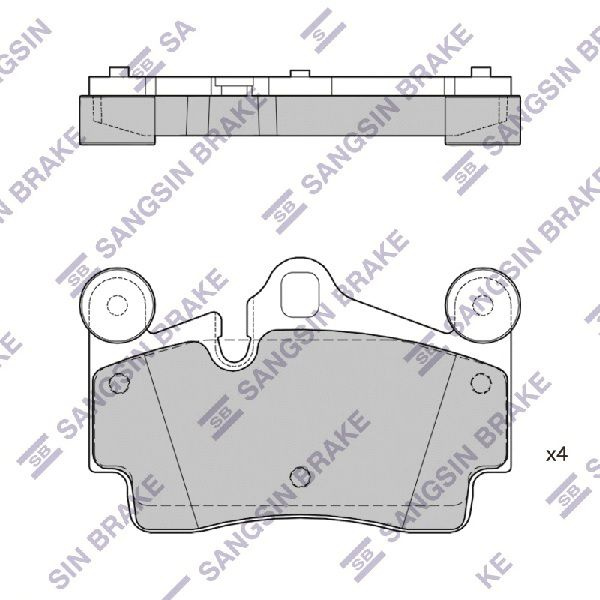 Колодки тормозные дисковые задние для Volkswagen Touareg 2 2010-2014 ...