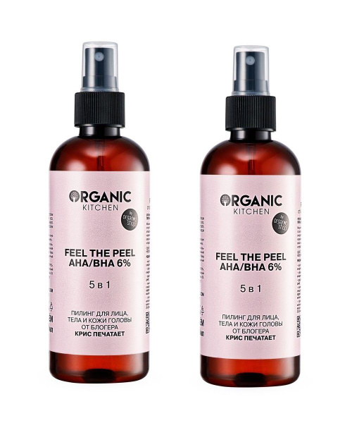 Organic Kitchen, Пилинг для лица, тела, кожи головы 5в1 "Feel the Peel ...