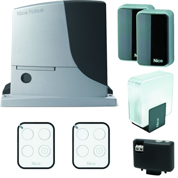 Комплект автоматики для откатных ворот Nice RB1000BDKIT2 (привод, фотоэлементы, лампа ...