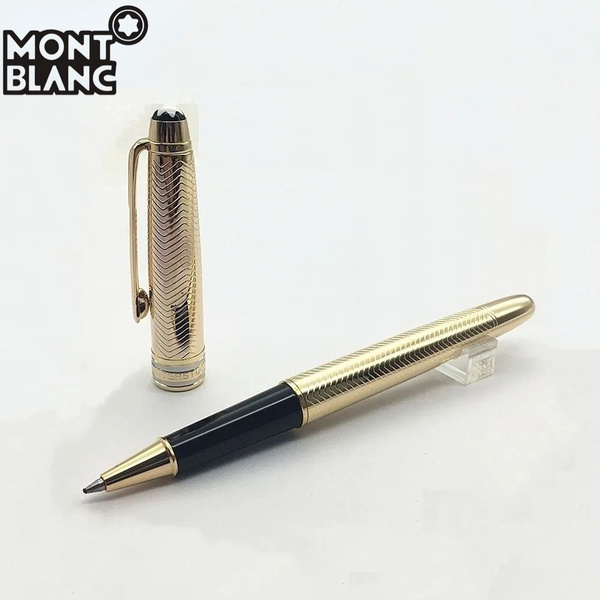 Montblanc 163 Золотая/Серебряная текстурированная металлическая ...