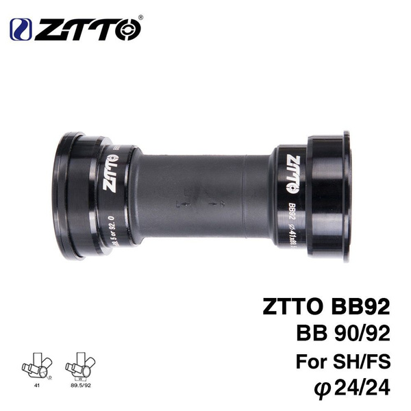 Каретка ZTTO BB92 Pressfit, вал 24mm (Shimano), прессфит черная ...