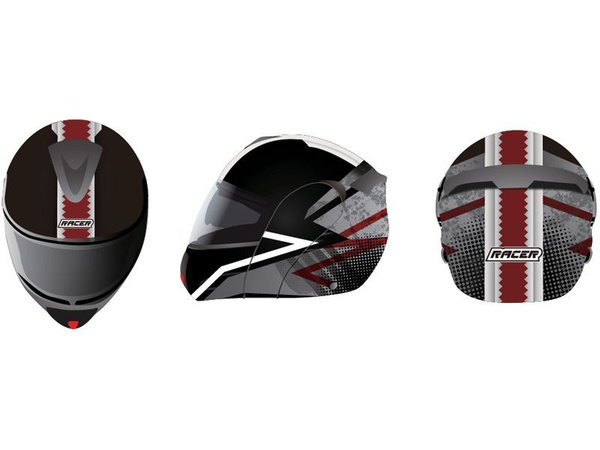 Мотошлем Racer racer210 серый - купить с доставкой по выгодным ценам в ...