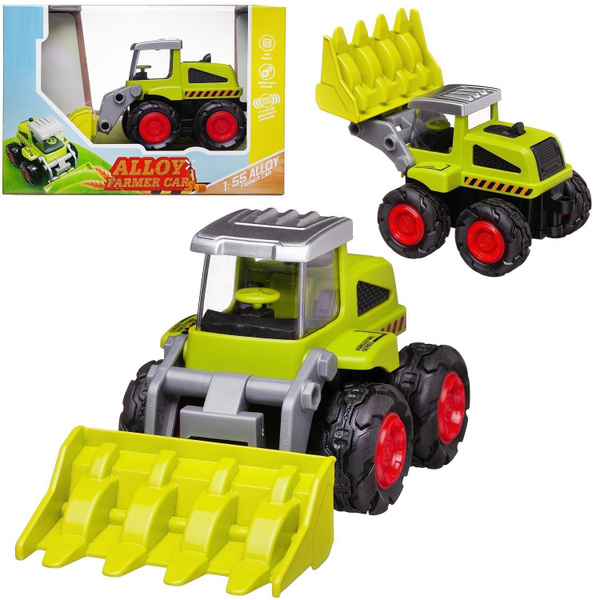 Машинка Junfa Трактор с ковшом-вилами металлический, фрикционный 1:55 купить на OZON по низкой ...