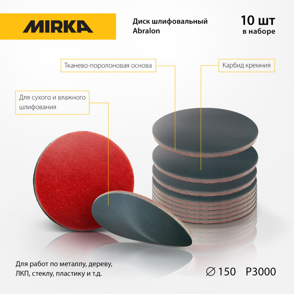 Круг шлифовальный Mirka 150x5 - купить по низким ценам в интернет ...