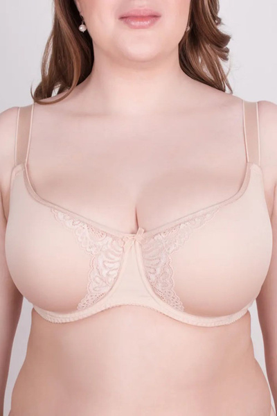 Бюстгальтер Женский Milavitsa на косточках, размер 80B светло-бежевый Полиэстер, Полиамид ...
