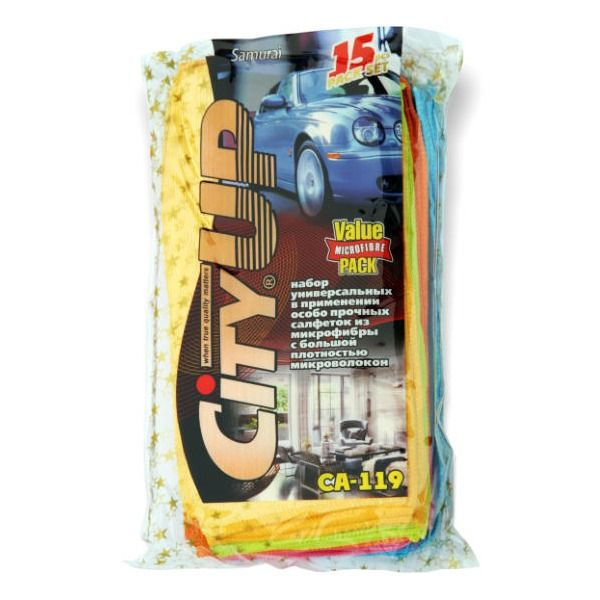 Салфетка СА-119/825 наб.15шт.30*30 микрофибра CITY UP - купить с ...