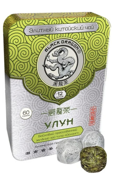 Чай Дракон Прессованный Зеленый улун 60 гр железная банка - купить с ...