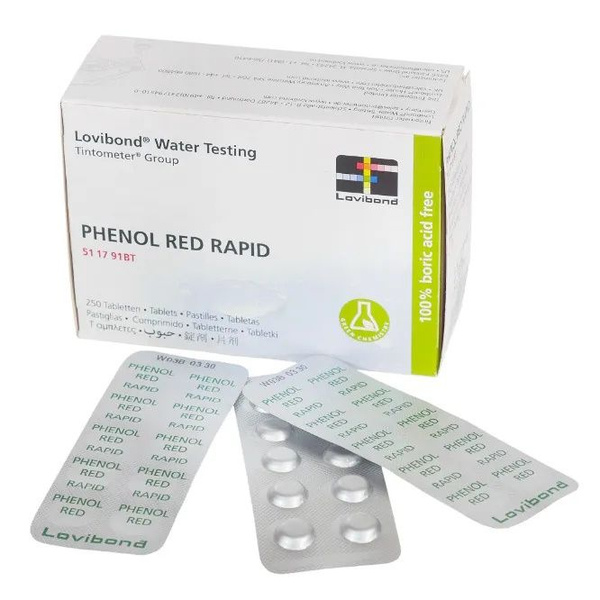 PHENOL RED / 30 таблеток для ручного тестера Lovibond / Проверка уровня ...
