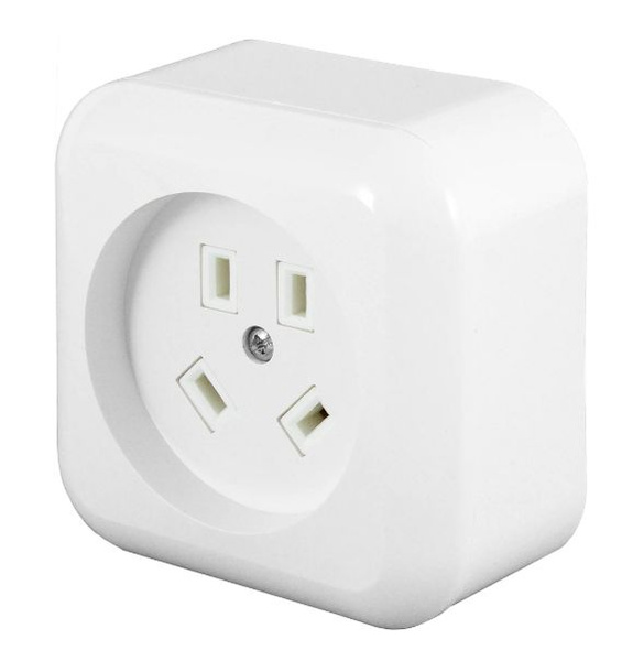 Розетка силовая с заземлением 250W, белый (РА32-005) - купить по низкой ...