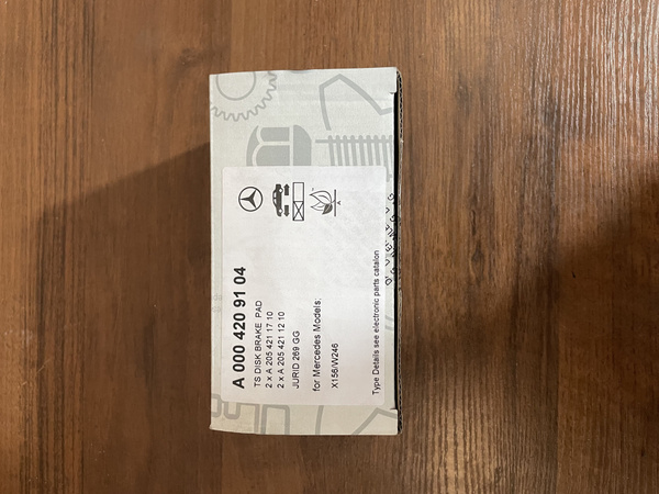 Колодки тормозные MERSEDESBENZ A0004209104 Передние - купить по низким ...