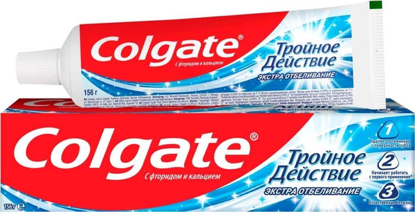 Зубная паста Colgate Тройное действие Экстраотбеливание 100 мл - купить ...