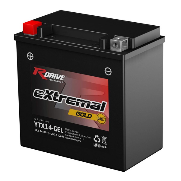 Аккумулятор для мототехники RDrive GOLD YTX14-GEL купить по выгодной ...