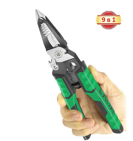 Многофункциональные плоскогубцы / клещи электрика / стриппер-кабелерез 9 в 1 LAOA купить на OZON ...