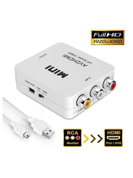 Конвертер из AV в HDMI / переходник с тюльпанов на HDMI - купить с ...