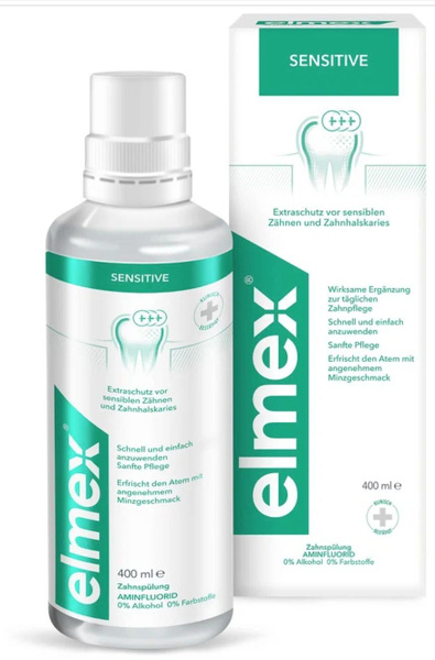 Ополаскиватель для полости рта для чувствительных зубов и десен Elmex ...