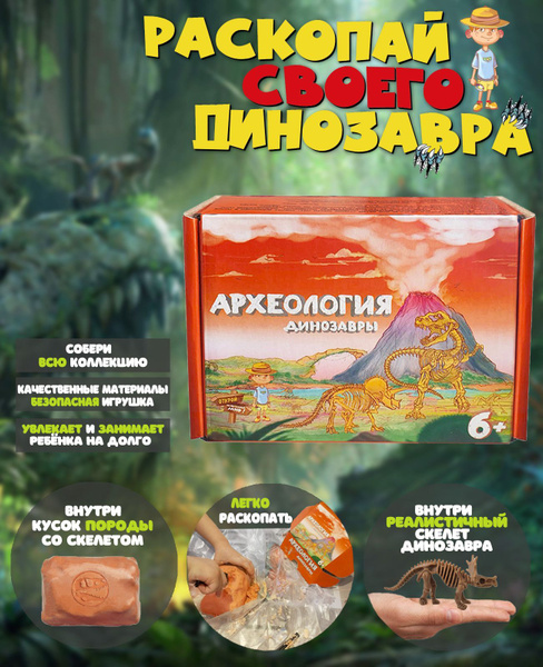 Раскопки для детей набор для опытов скелеты динозавров - купить с ...