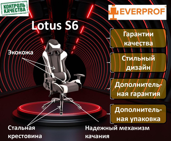 Игровое компьютерное кресло Everprof Lotus S6 - купить по выгодным ...