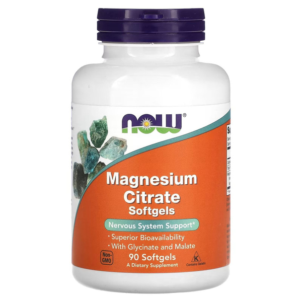Магний цитрат (глицинат, малат) NOW Foods Magnesium Citrate (90 ...